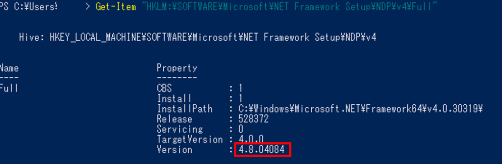 【PowerShell】.NetFrameworkのバージョンを確認する方法～意外と使える～ | リョクちゃの電脳日記